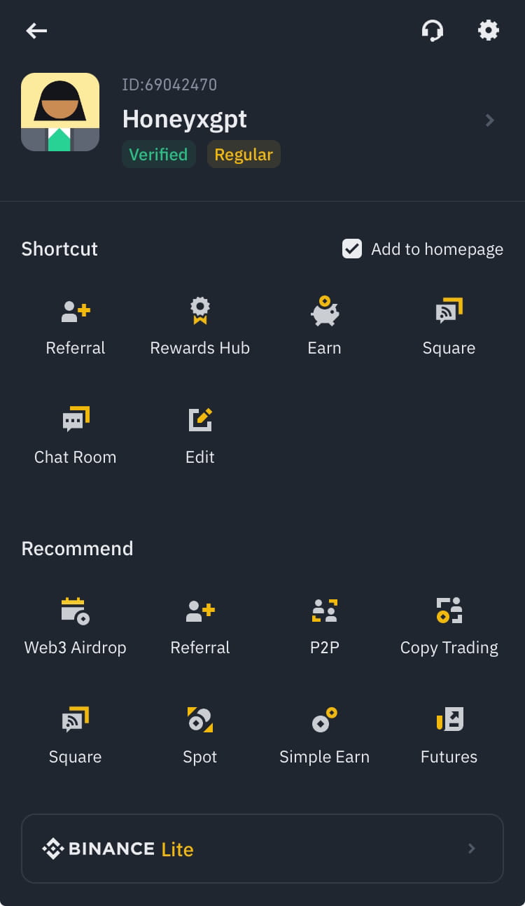 Go to #Binance Click on top of the left corner Search CHAT | Honeyxgpt ...