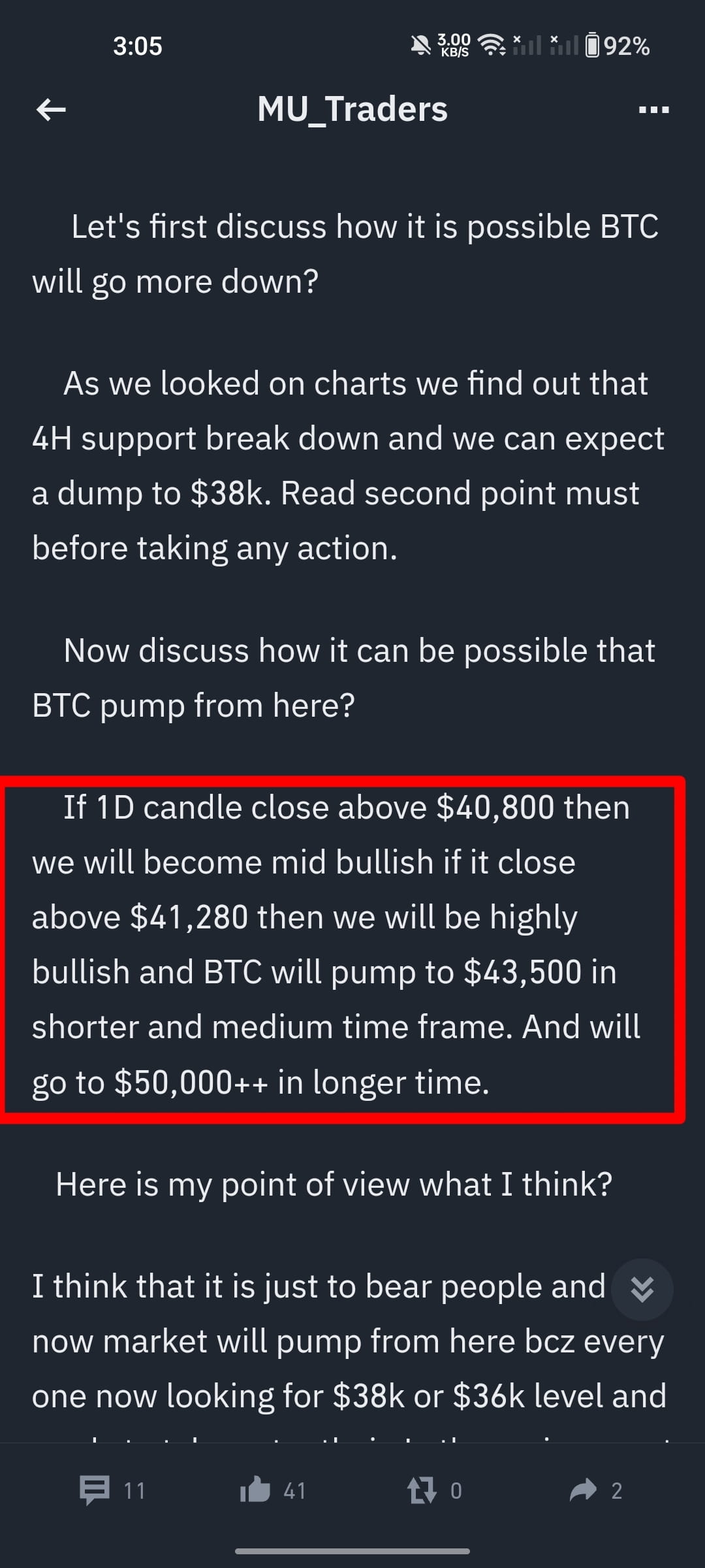 Alert 🚨🚨🚨: BTC will dump. Note: It is @MU_Trade | MU_Traders on Binance ...