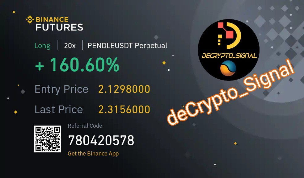 Result from VIP signal 🎯🎯🎯 🚦🚦PENDLE/USDT LONG🚦🚦 Lev | deCrypto_Signal ...