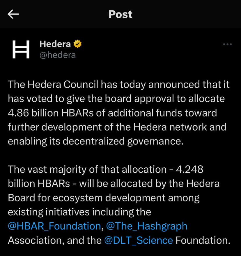 Is Hedera Boosting Development with 4.86 Billion HBAR | br_ning on ...