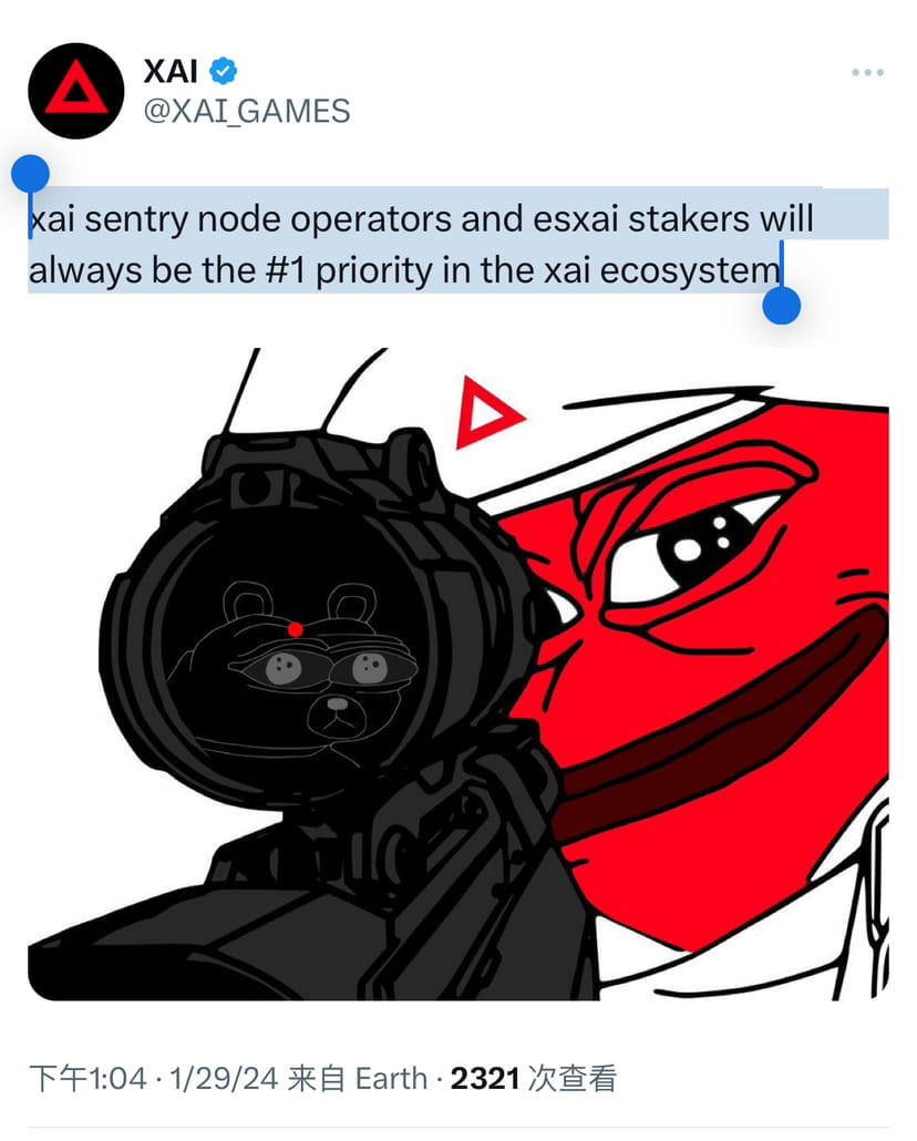 Just now, $XAI official Twitter posted: Node operators and | Keith Love ...