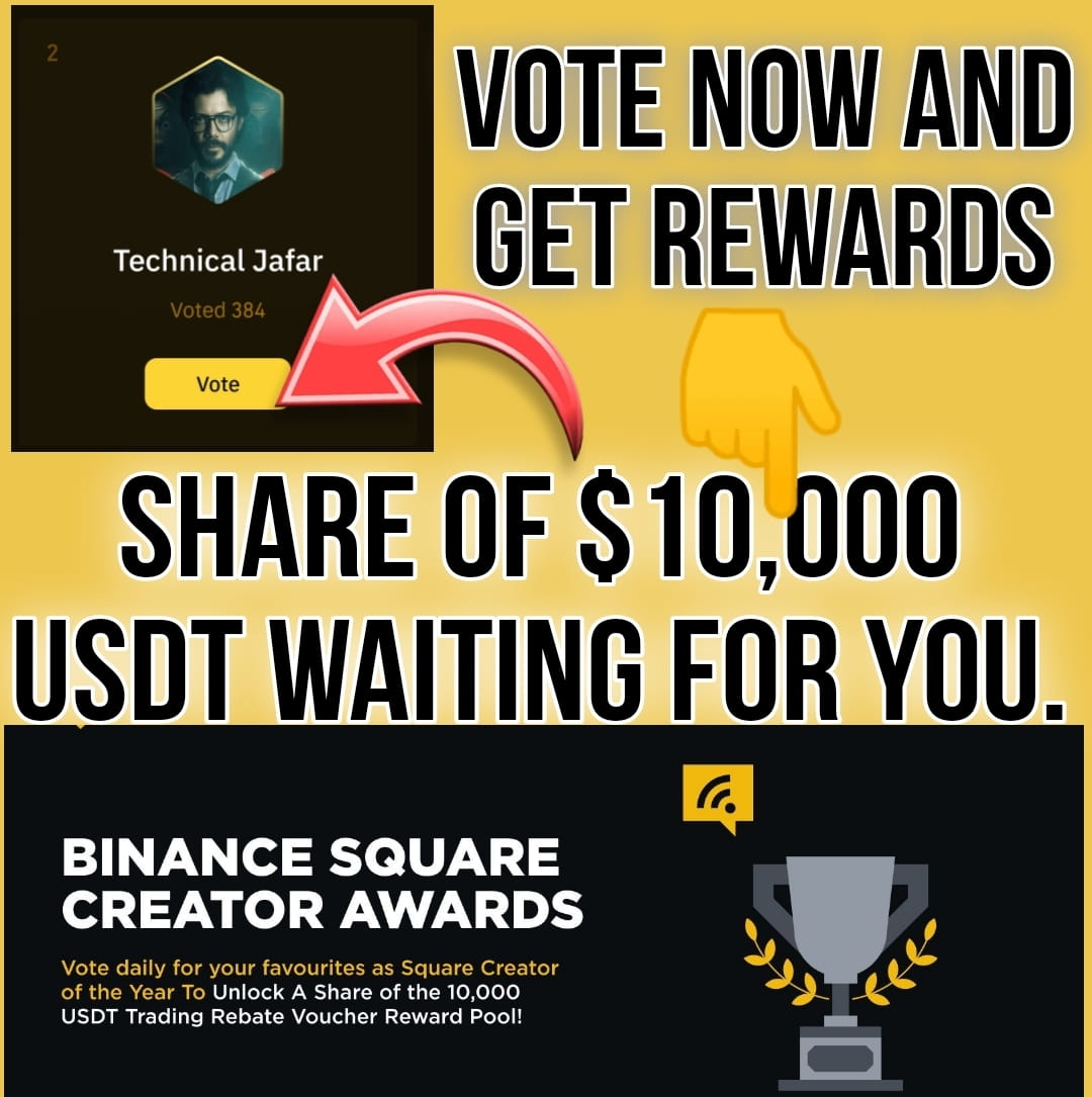 Earn $10000 USDT share pool just for voting DAILY your | Technical Jafar on Binance Square