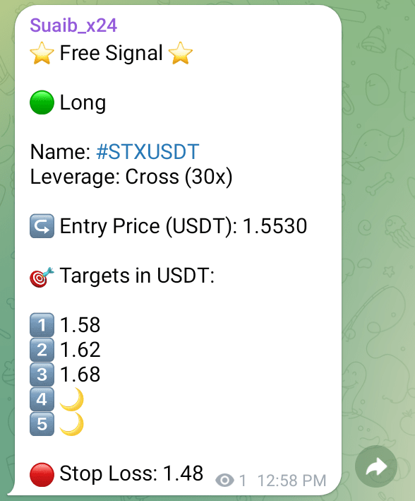 ⭐ Free Signal ⭐ 🟢 Long Name: #STXUSDT Leverage: Cross (30 | SUAIB on Binance Square