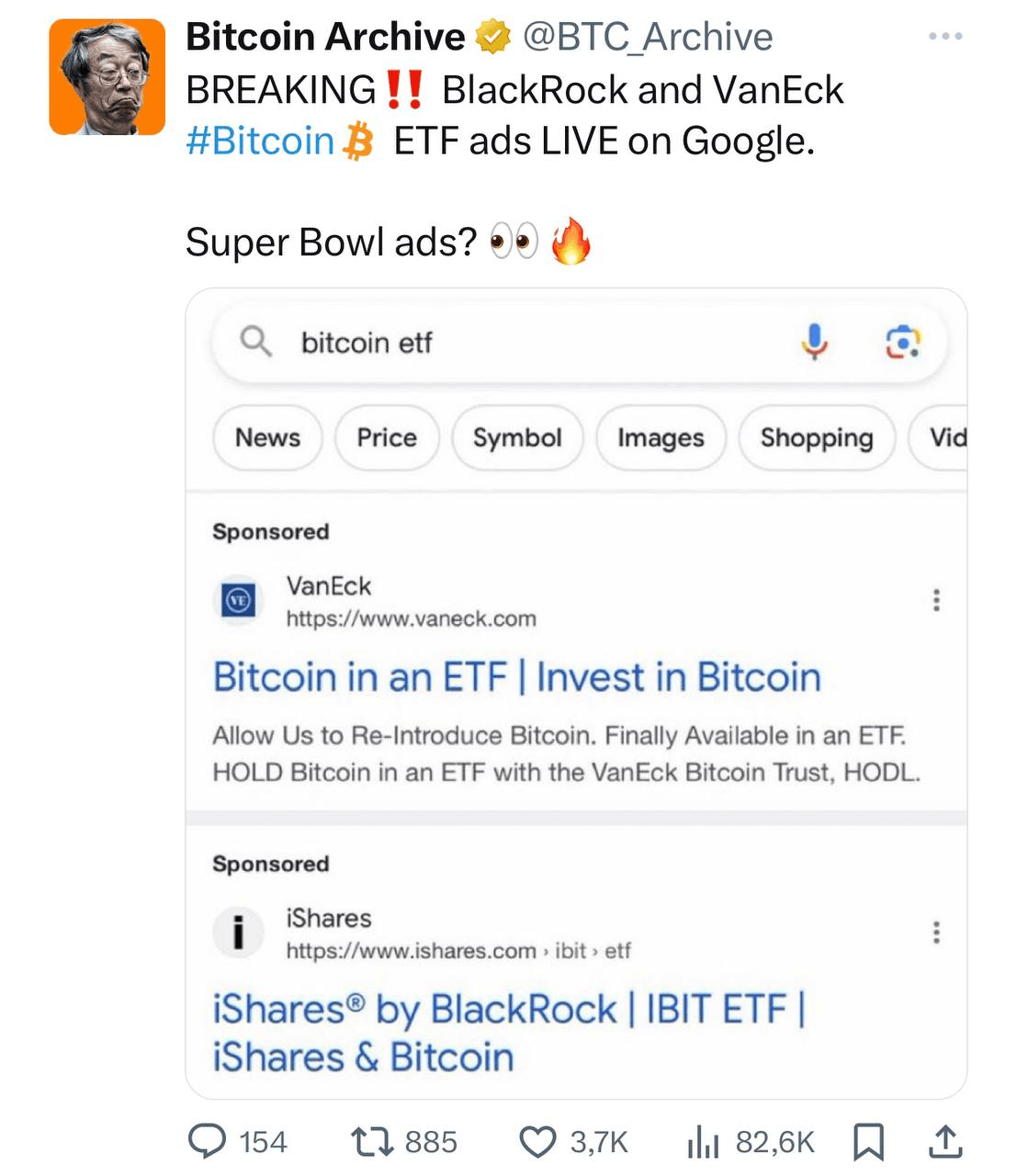 🔥 Advertising #Bitcoin ETF from #BlackRock and #VanEck i | QYZMET on ...