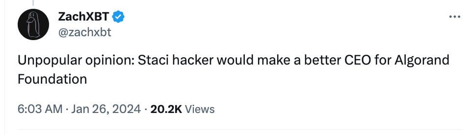 🥷 The Algorand CEO's account on X was hacked The Algorand ...