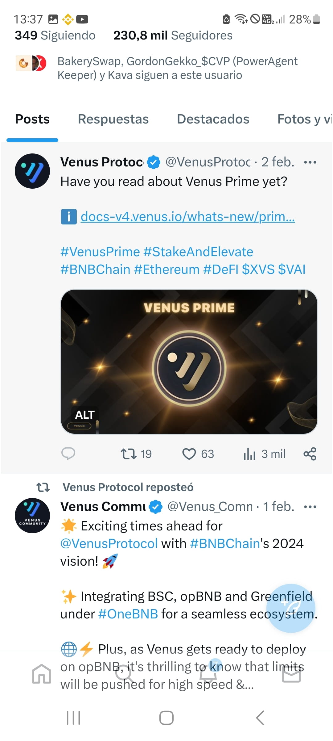Hi guys, I want you to keep an eye on $XVS the Venus | David19861801 on ...