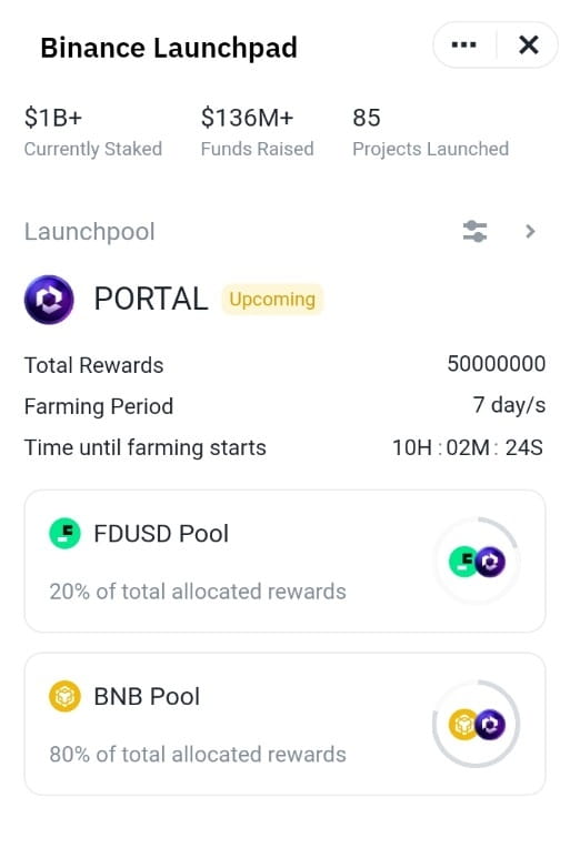 🔥🔥Binance 在 Binance Launchpool 上列出了门户网站 (PORTAL)！通过质押 BNB | muhammad-anees1发布于币安广场