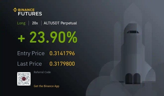 Late Update ⏰ Binance Futures $ALT USDT Take-Profit target 1 | RAFUN on Binance Square