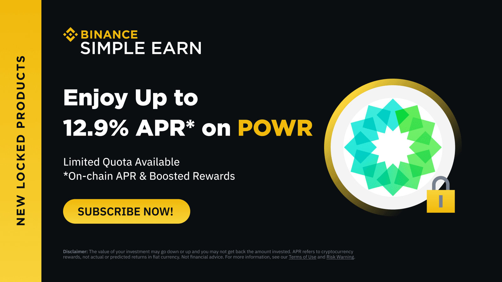 BINANCE ADDS POWR ON SIMPLE EARN LOCKED PRODUCTS Fellow Bi ...