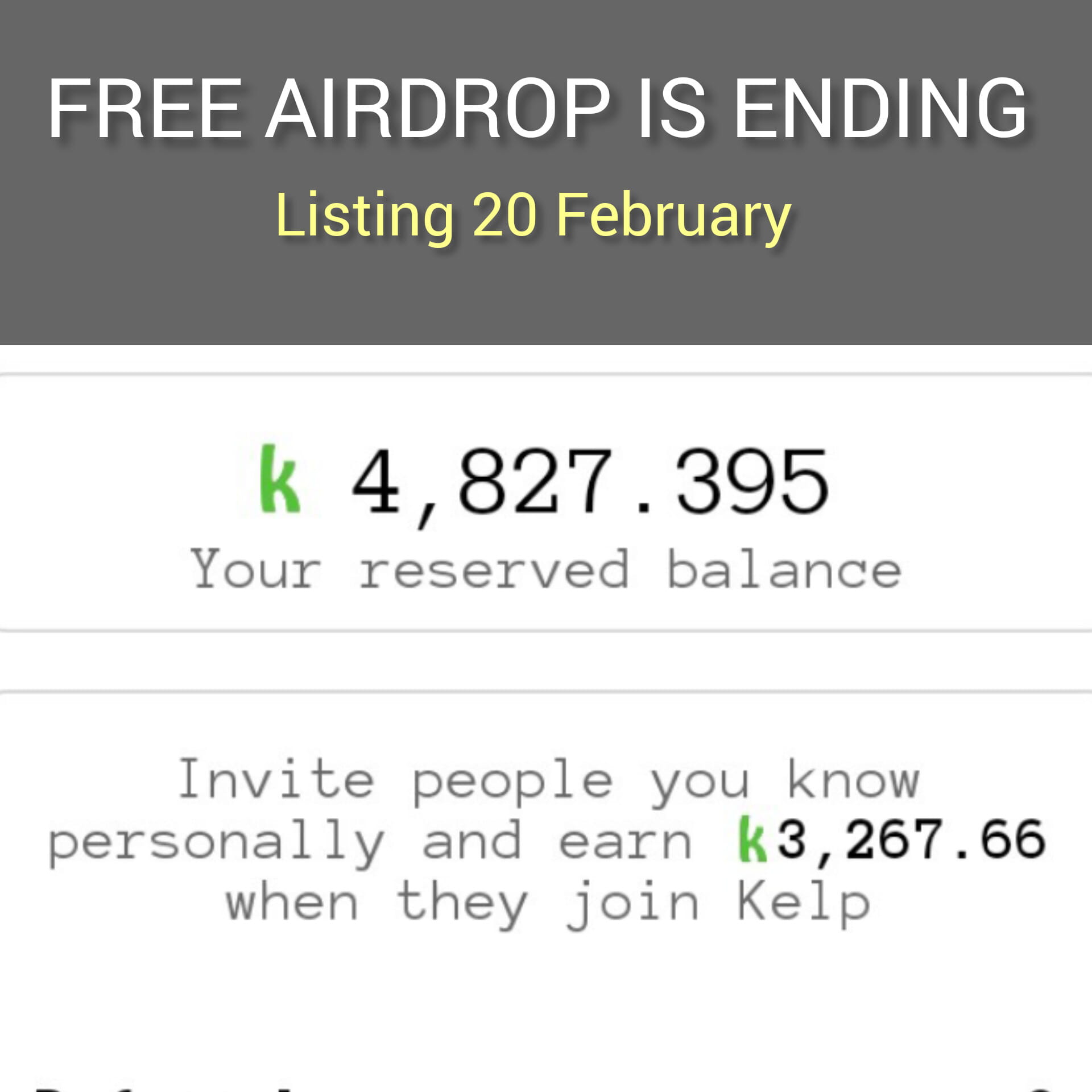 LIVE AIRDROP ⭕ Listing 20 February. Free Airdrop end after ...