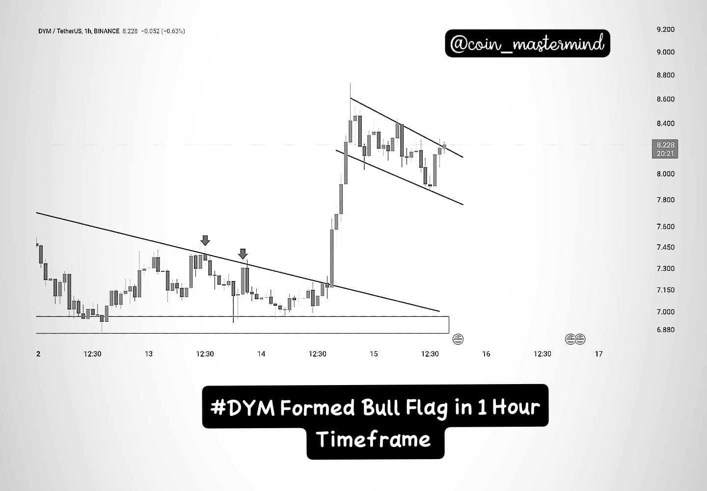 $DYM forming a Bull Flag on the 1-hour timeframe! 📈 Bull f | Coin ...