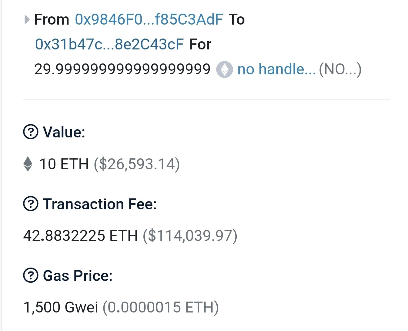 BREAKING 🚨🚨🚨 Someone Paid 43 ETH as Transactions Fees ... | RDV1970 on ...