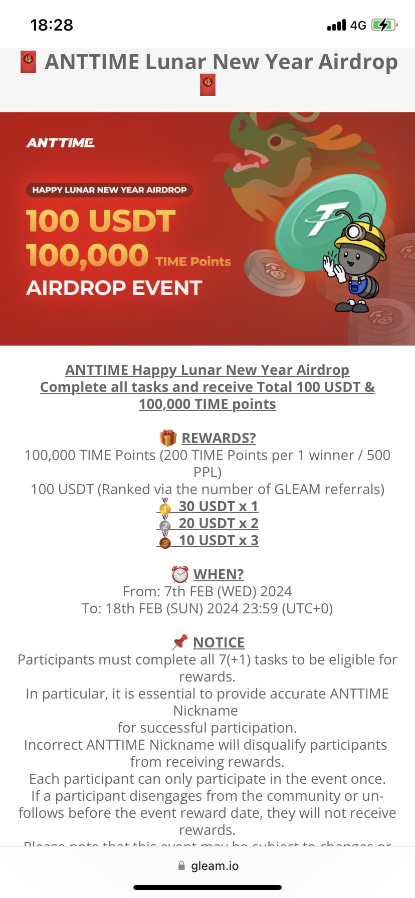 The latest activity of Ant Mining, rewards 100,000 time poin | justinz ...