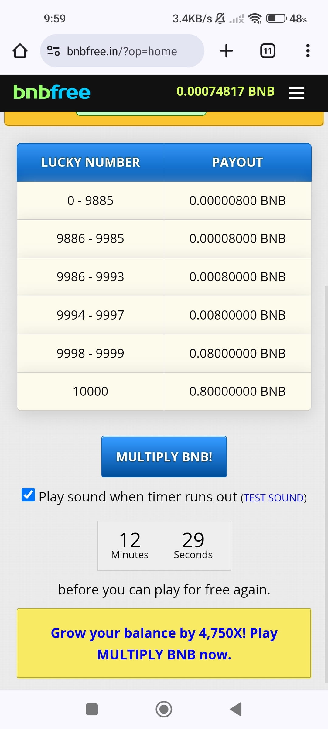free bnb every hour get 0.00000800 BnB just open and clim ev | Arrslan01 on Binance Square