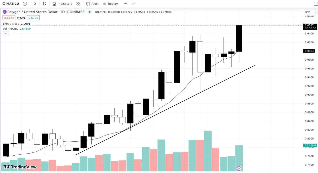 Polygon ( $MATIC ) Daily Chart Shines: Trending Toward $1.25 ...