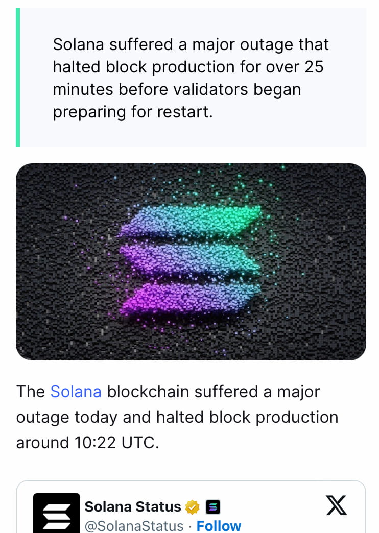 🔥BREAKING 🎯 Solana Validators Prepare for Restart as Netw | anilsingta on Binance Square