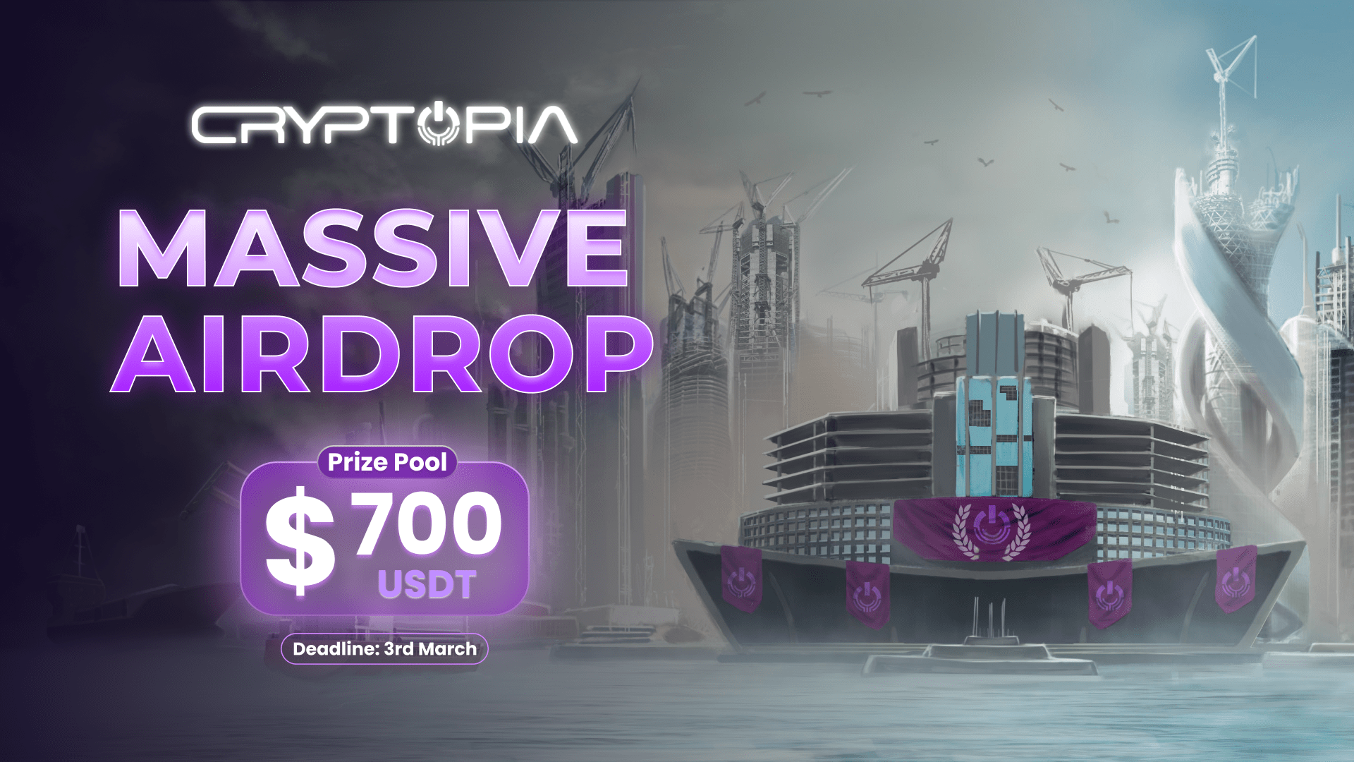 🚨New airdrop: Cryptopia Reward: 10 USDT News: SporesNetwork | Crypto ...