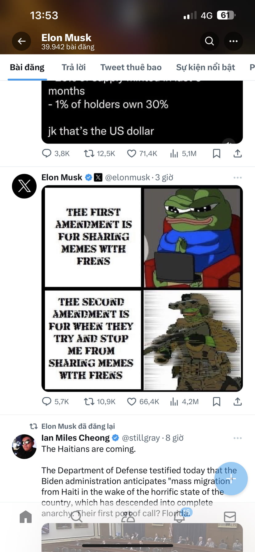 $PEPE Elon musk has taken our frog to new heights let's wel | Vương Lâm ...