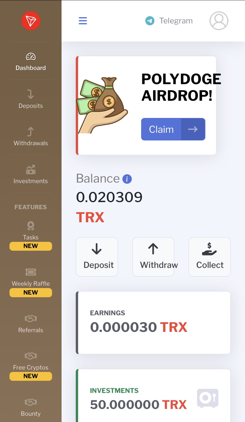 TRX coin mining is free right from the site Copy the websit | Annur on ...