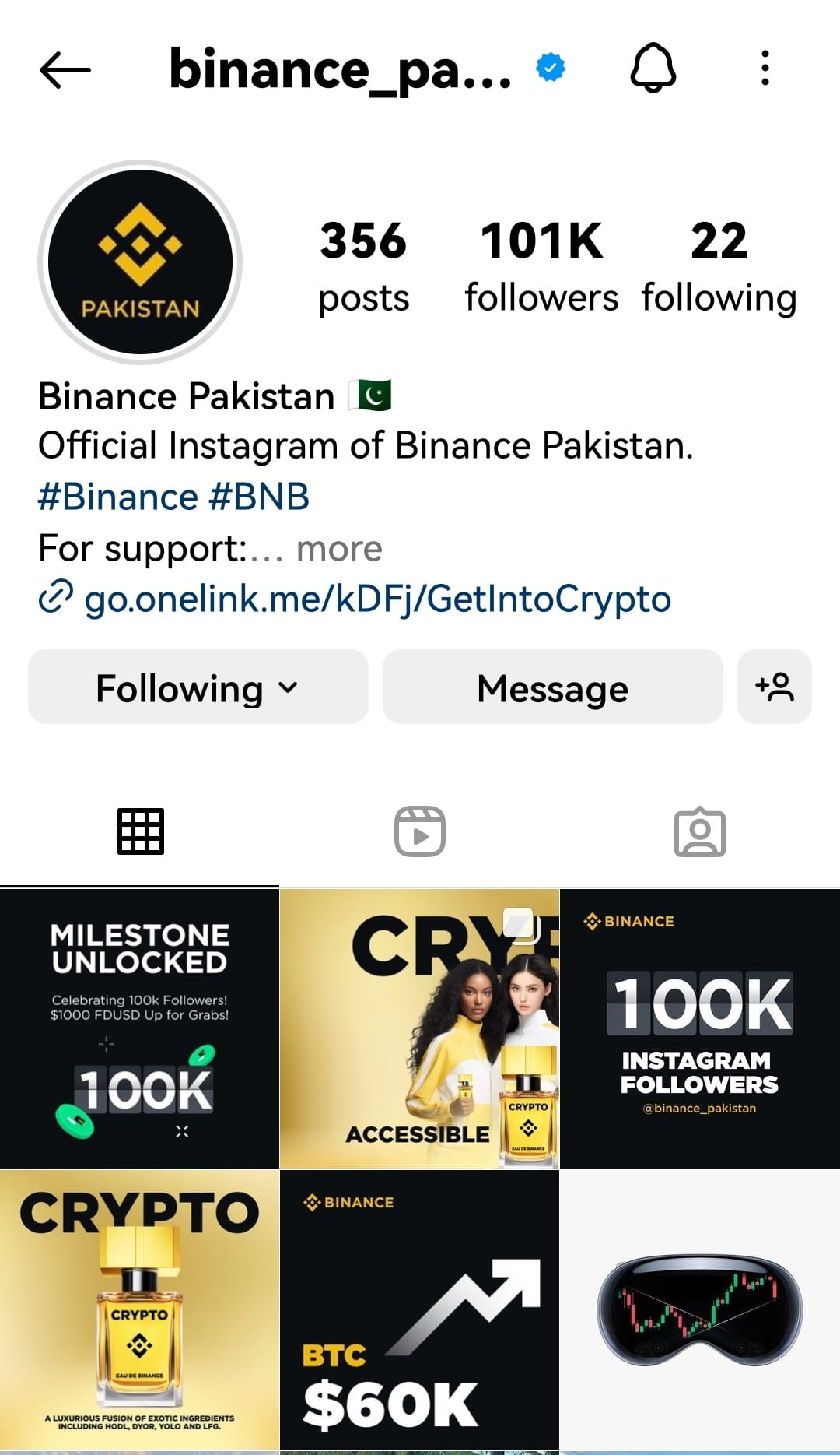 Parabéns @Binance Por 100K no Instagram...!!! @BinancePaqui | MaaMo na Binance Square