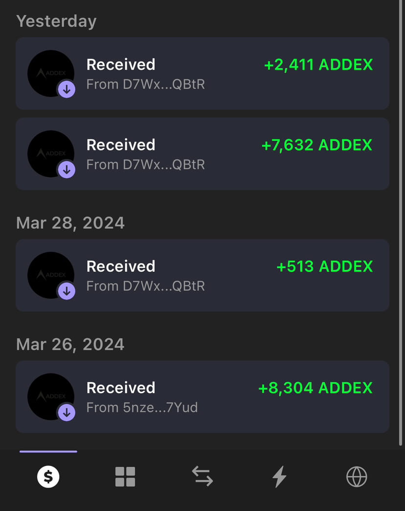 We have received a total of 18,869 $ADDEX Token and this is | X mucaN ...
