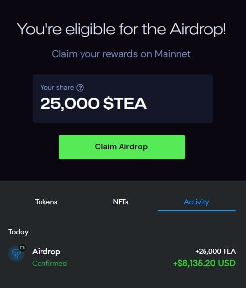 🚀 $TEA Airdrop Alert! Only 2 Days Left! 🪂 💰 Potential Pr | Trading Heights on Binance Square