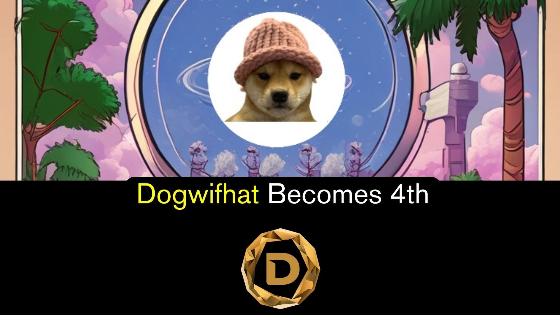 The meme coin featuring a dog adorned with a pink hat surged | Dicas de ...