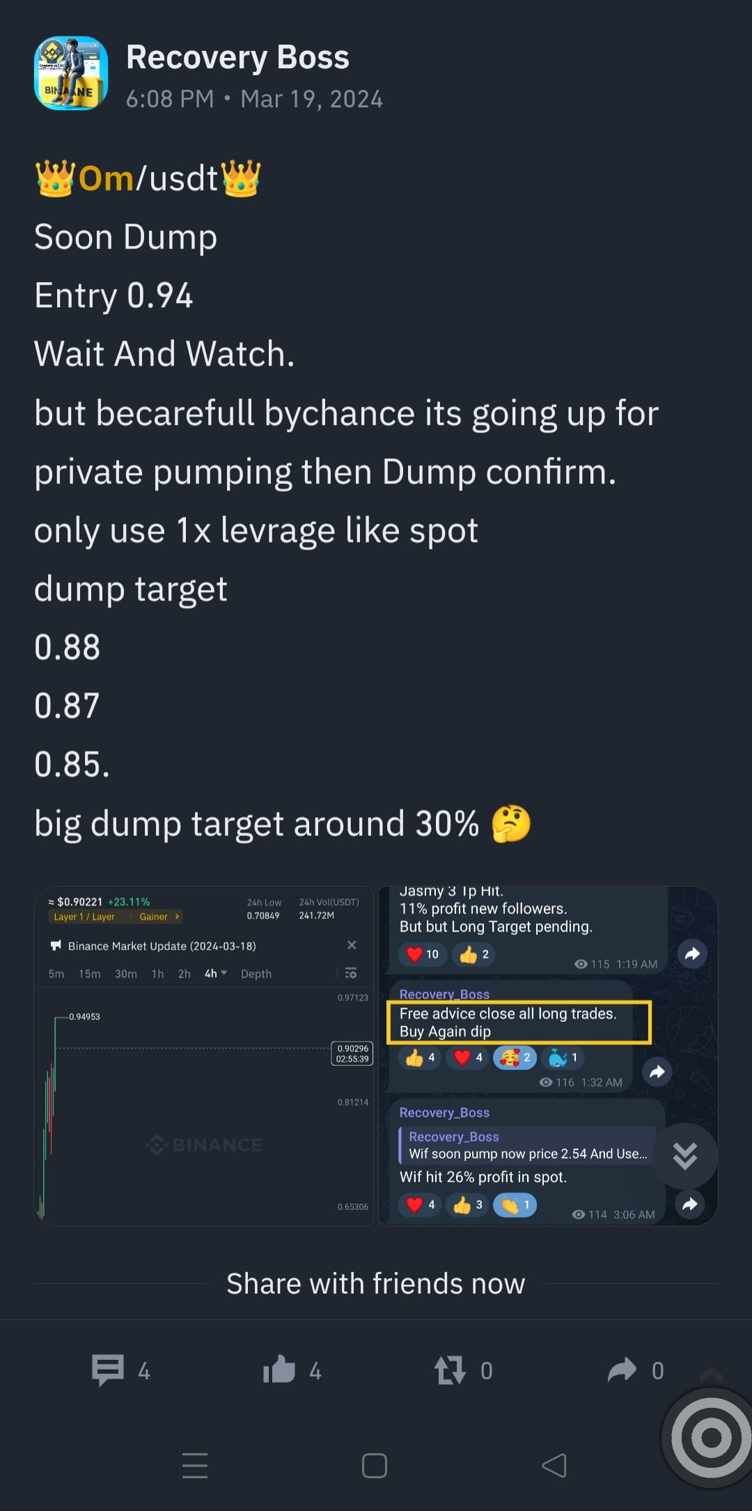 💥Om/usdt💥 Boom Target hit hidden target💪 profit 100% with | Recovery_Boss on Binance Square