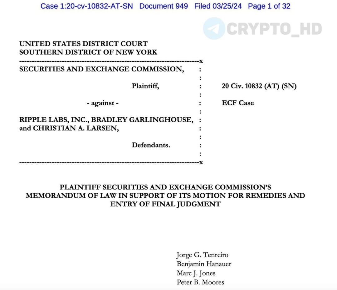 #XRPRipple will file a response to the SEC petition next mon | Евгений ...
