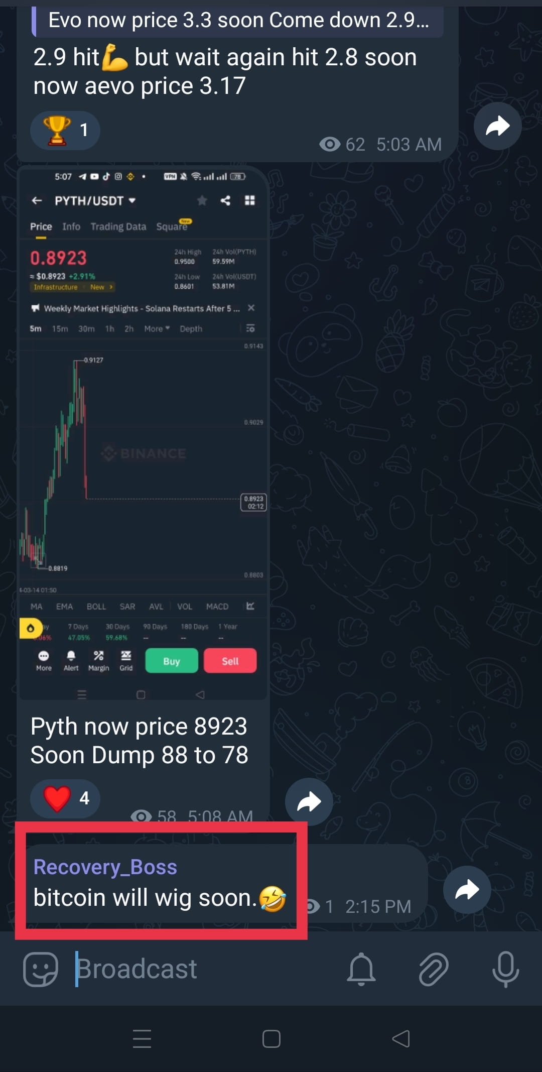 bitcoin Update i see btc liq high up & down pending. last | Recovery ...