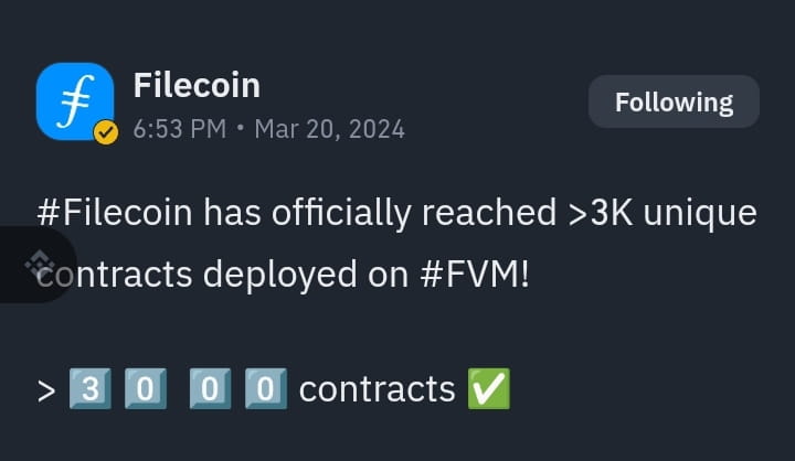 Great achievement from #FIL #Filecoin $FIL Time to celebrate | INSPIRE DREAMS on Binance Square