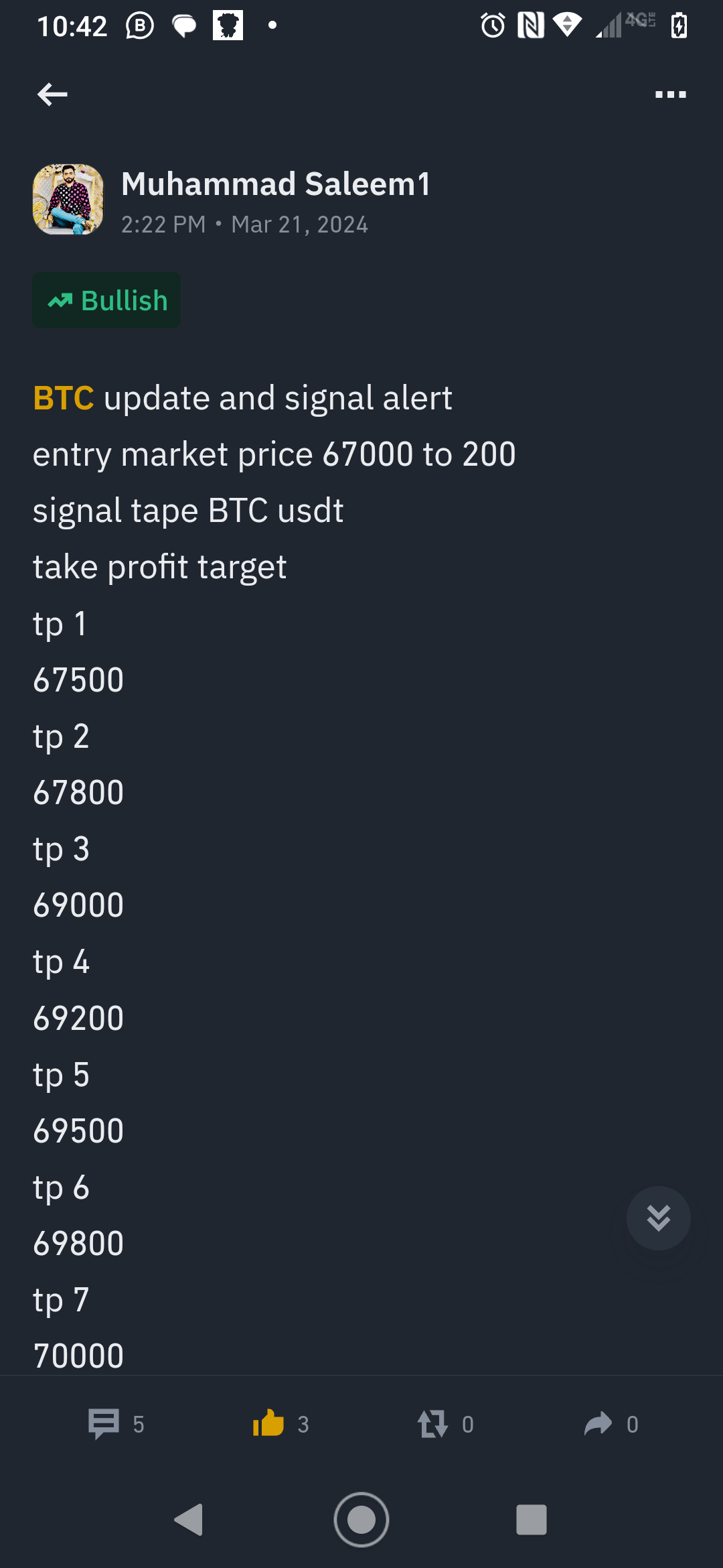 BTC all take profit target done follow me for more 100% work | Muhammad Saleem1 on Binance Square