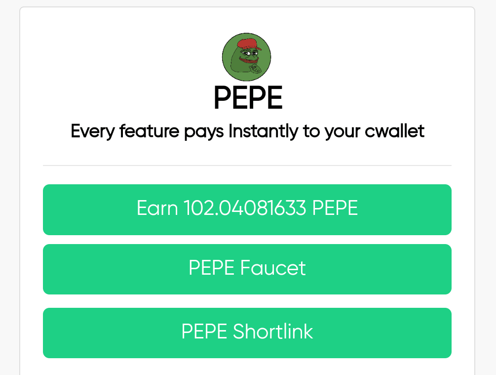 $PEPE The site is for those who have a cwallet wallet Now P | ABOJAAD ...