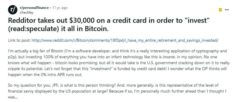 Saw this 11 yo post on Personal Finance reddit...do they sti | crypto ...