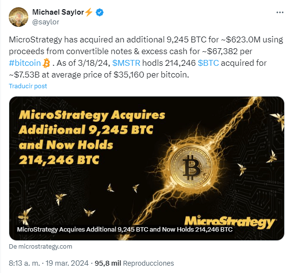 MicroStrategy acquired 9,245 bitcoins for $623 million Mich | Ismeidy on Binance Square