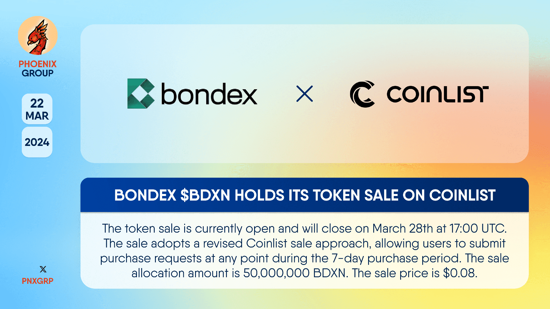 🚀 Get in on the Action: Bondex $BDXN Token Sale Now Live on ...