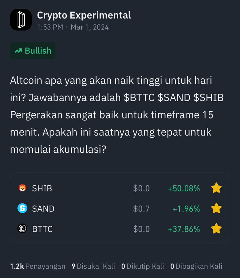 Hello Crypto Mania! After success with last week's crypto p | Crypto Experimental on Binance Square