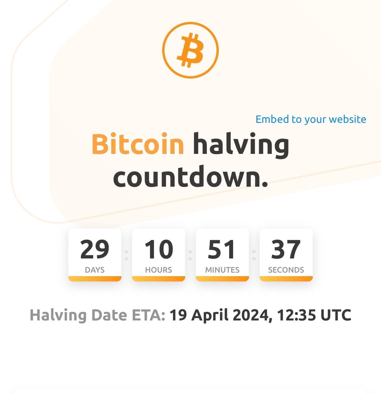 ⌛️Only 30 days left until BTC💰 halving countdown. BTC halv | Crypto PM ...