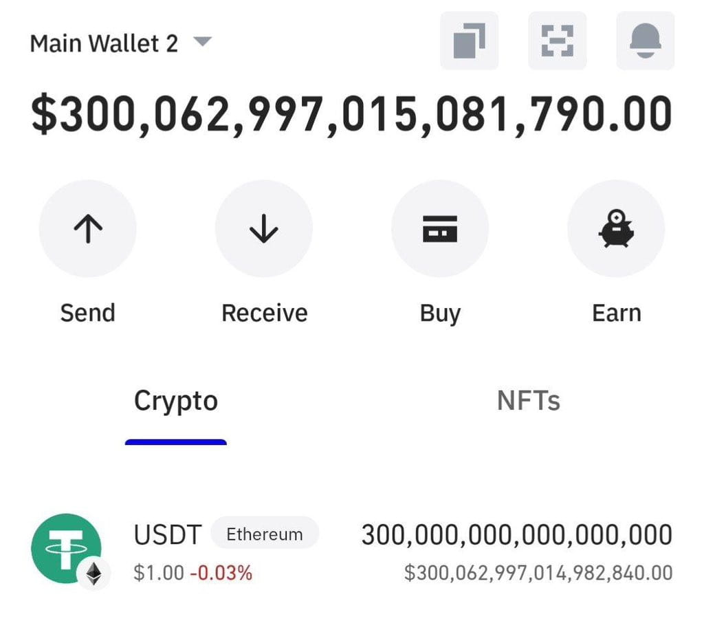 This 300 trillions USDT in Your Account What Altcoins you w | Ceo ...