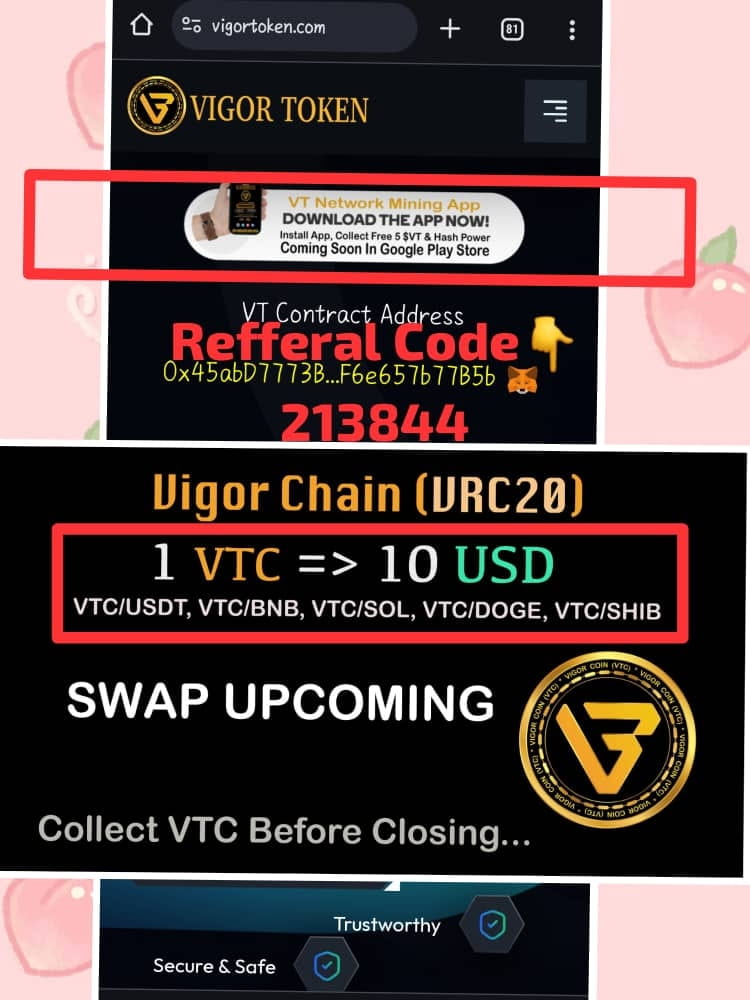 NEWWWW MINING #VIGOR TOKEN 📌📌 Partnership in bybit gate.io | Amoss24 on ...