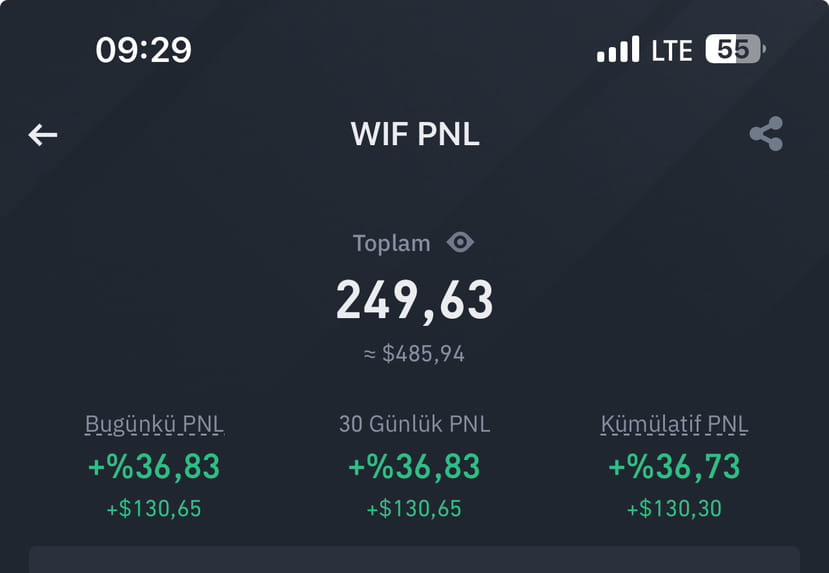 We made a good profit from the WIF coin we bought in a small ...