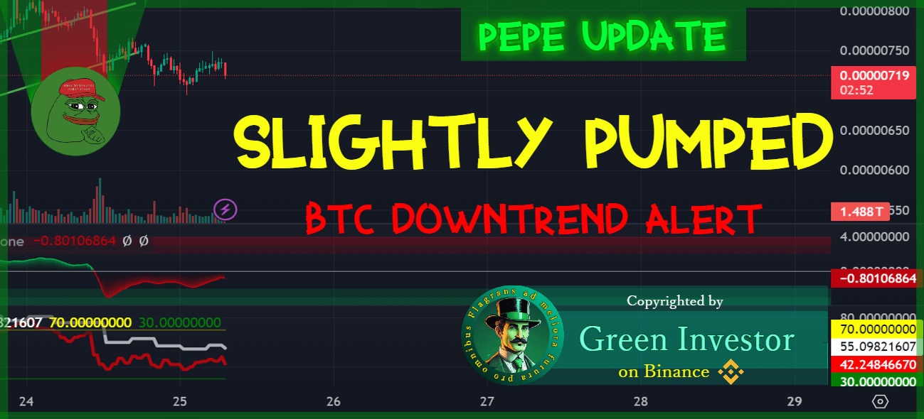 $PEPE UPDATE. April 25th. PEPE took a strong hit with the | The Green ...