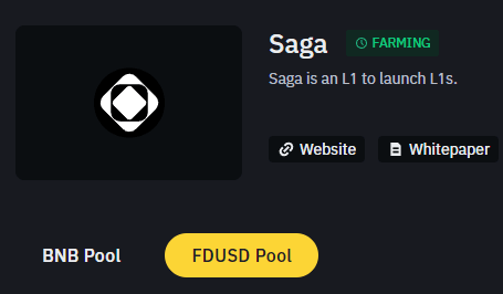 What should be blocked in the SAGA launchpool? BNB or FDUSD? | Dinero ...