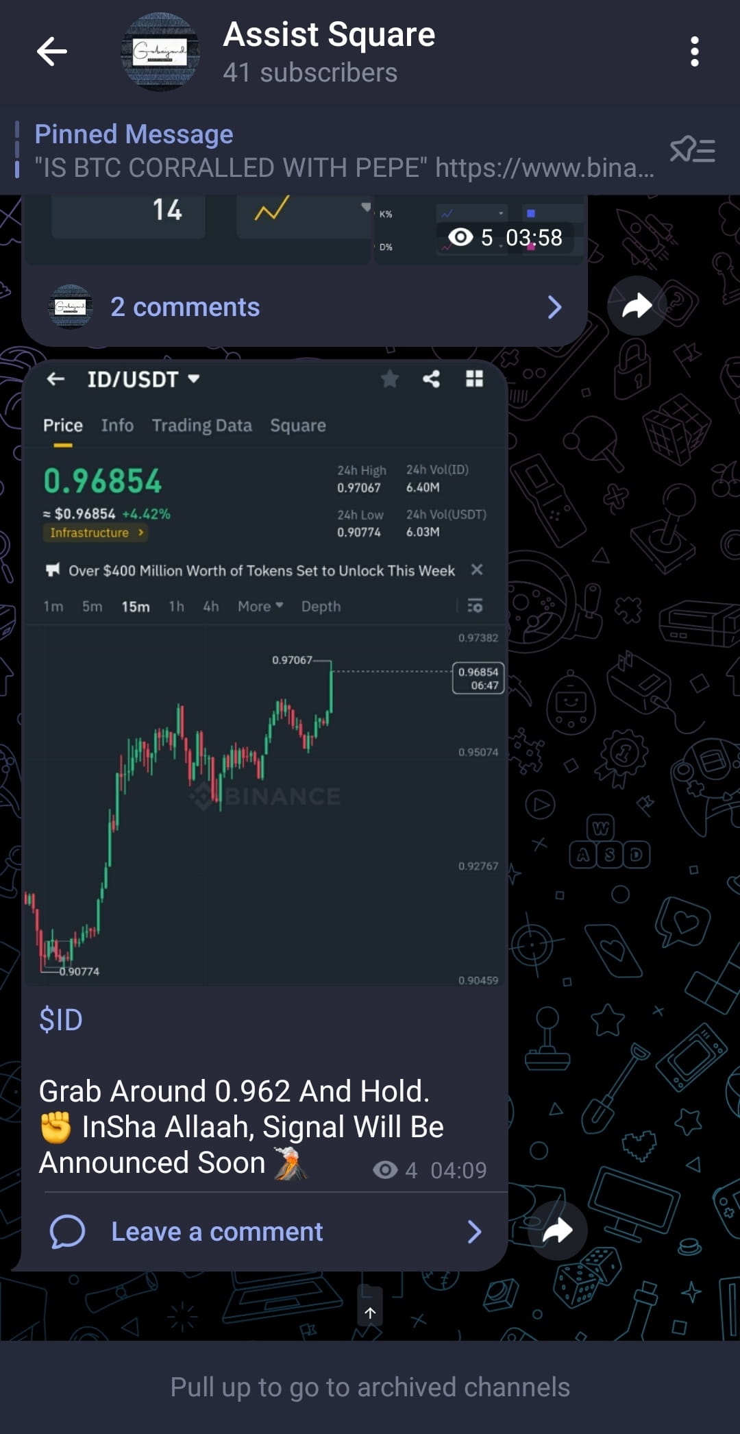 $ID Grab Around 0.962 And Hold. InSha Allaah, Sooon 🌋 Fo | Assist Square on Binance Square