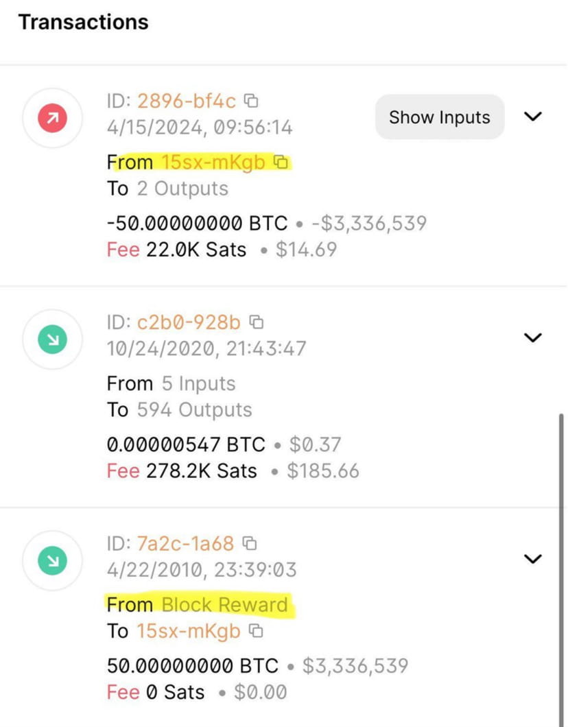 $BTC A Bitcoin mining wallet from 2010 transferred 50 Bitco | Crypto_Lina on Binance Square