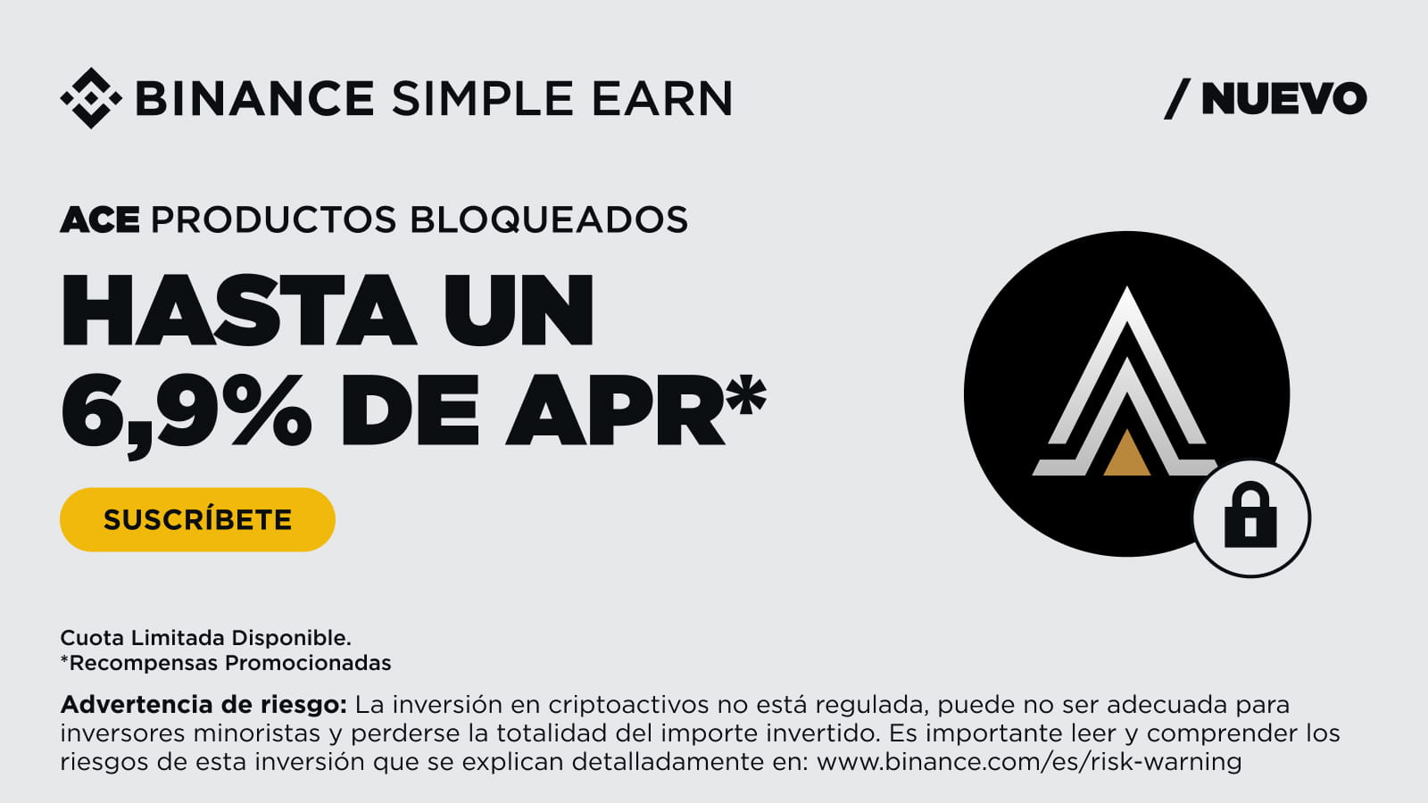 $ACE is now on#BinanceEARN Lock your assets to enjoy up to | Binance ...