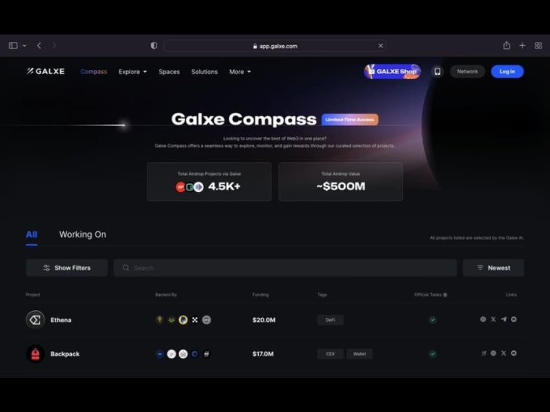 ena$GAL Galxe Compass Weekly Recap🧭 Two new projects were | 大G on ...