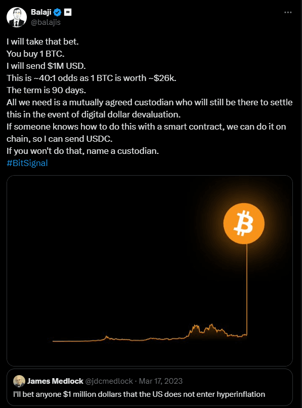 $1,000,000 #Bitcoin Is a Joke To You? When @ balajis mad | Crypto PM on ...