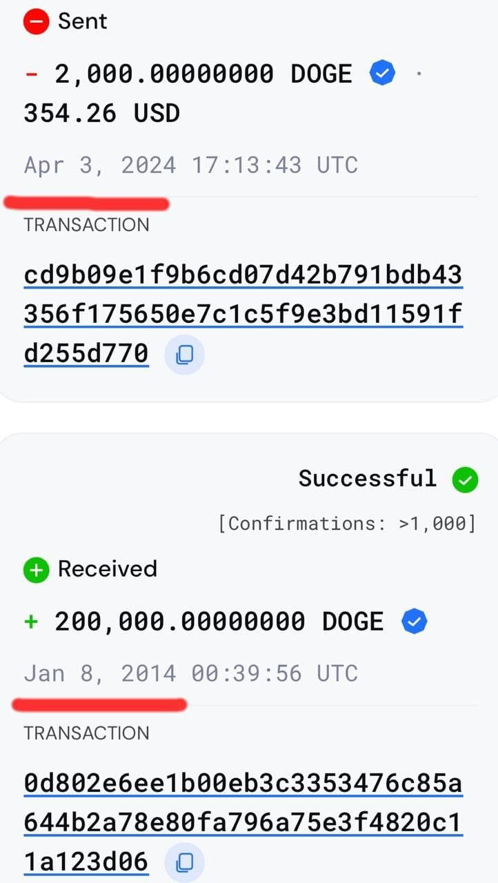 A DOGE wallet with 3,700,051 coins for $662,519 woke up afte ...
