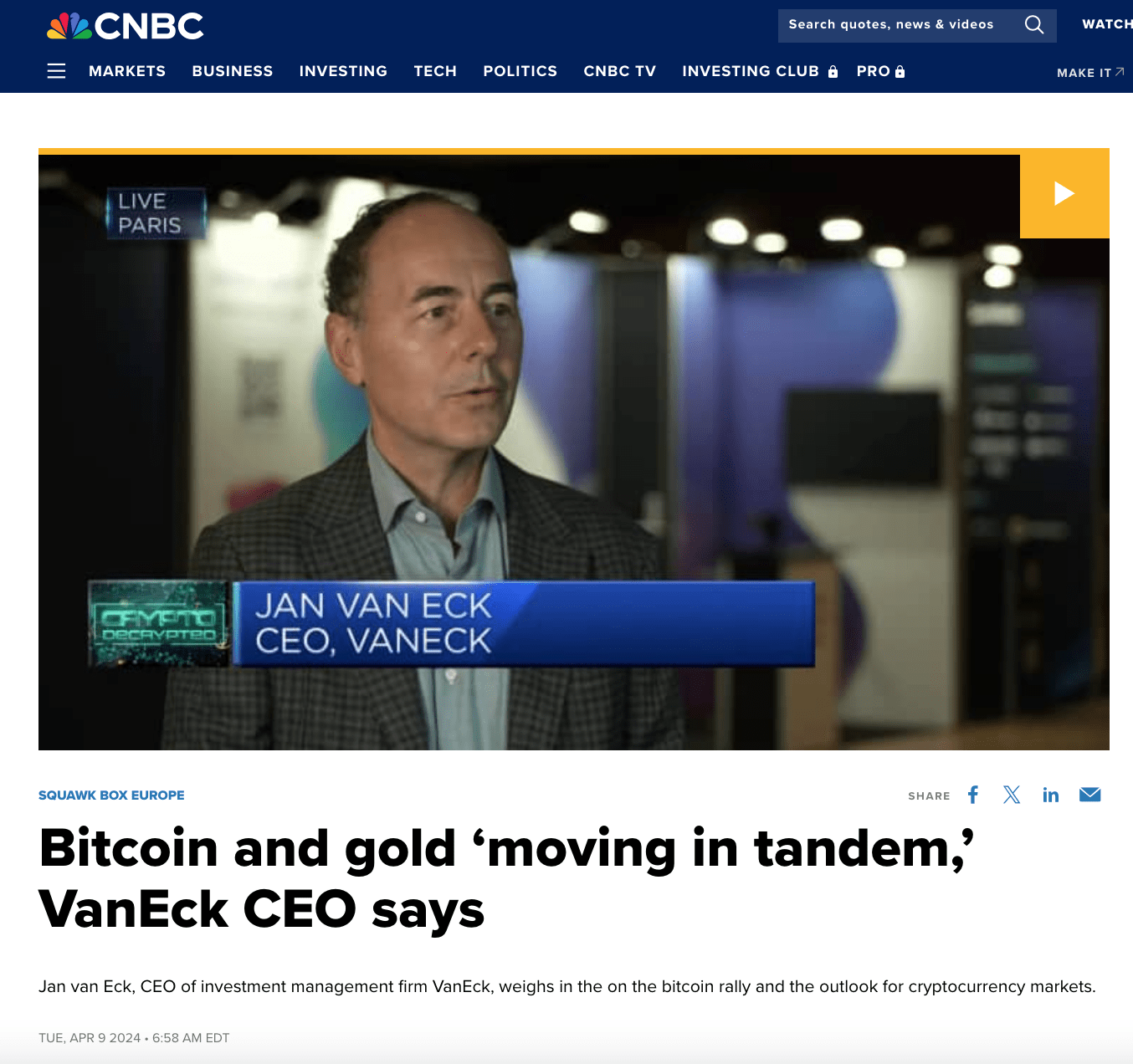 VanEck CEO Jan van Eck called it unlikely that Ethereum spot | Proekt_73 on Binance Square